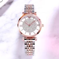 China Diamond Rose Gold Wrist Watch For Ladies Japan Movt ODM Available for sale