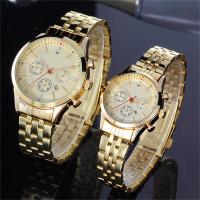 China Antiscratch Couple Quartz Watch Hardened Glazed 3eye Sixneedle for sale