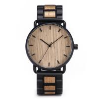 China Wooden Band Quartz Battery Wristwatches Harlex Mirror Material 113g for sale