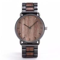 China Wooden Band Quartz Battery Wristwatches Harlex Mirror Material 113g for sale