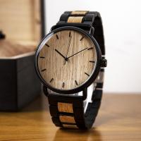 China Wooden Band Quartz Battery Wristwatches Harlex Mirror Material 113g for sale