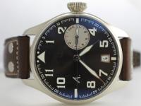 China Big Pilot 316L stainless steel men watch 10Bar Waterproof 15mm thickness for sale
