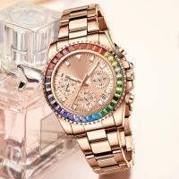 China SUS304 Quartz Battery Wristwatches , Sweatproof Ladies Watches With Diamonds for sale