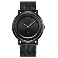 China Steel Mens Mesh Strap Watches 3BAR Waterproof 8mm Thickness for sale