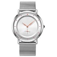 China Steel Mens Mesh Strap Watches 3BAR Waterproof 8mm Thickness for sale