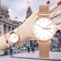 China Rose Gold Women Quartz Wrist Watch 3BAR Waterresistant 3Needles for sale