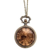 China Retro Vintage Pocket Watch Clock Quartz Movt With 0.8m Chain for sale