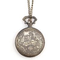 China Retro Vintage Pocket Watch Clock Quartz Movt With 0.8m Chain for sale