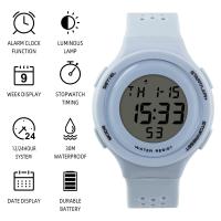 China Colorful LCD Digital Hand Watch With Original Silicone Rubber Strap for sale