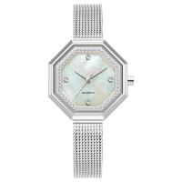 China Exquisite Diamond Female Watch Japanese Movement Waterproof Steel Mesh Belt for sale