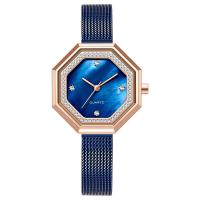 China Exquisite Diamond Female Watch Japanese Movement Waterproof Steel Mesh Belt for sale