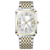 China Stainless Steel Luxury Military Quartz Watch Square Metal Watches For Men for sale