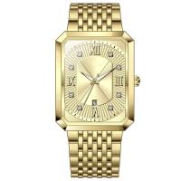 China Stainless Steel Luxury Military Quartz Watch Square Metal Watches For Men for sale
