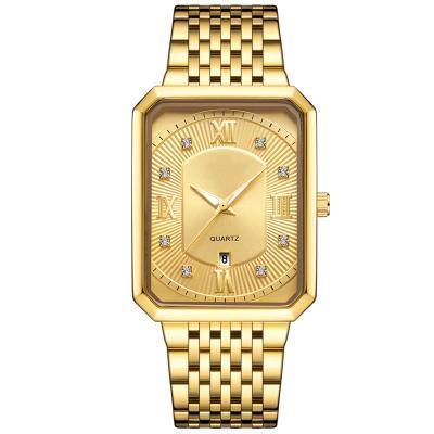 China Stainless Steel Luxury Military Quartz Watch Square Metal Watches For Men for sale