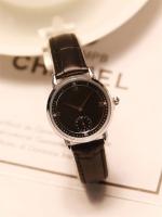China Brown Leather Band Quartz Couple Watch Genuine Diamond Quartz Watch for sale
