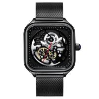 China Charm Hollow Mechanical Men's Watch Japan Movt Womens Square Quartz Watch for sale
