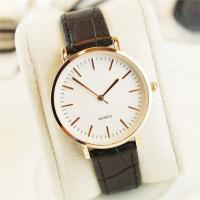 China Classic Diamond Quartz Leather Band Watches For Couple Designer for sale