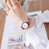 China Simple Developed Design Classic Quartz Couple Watches With PU Leather Strap for sale