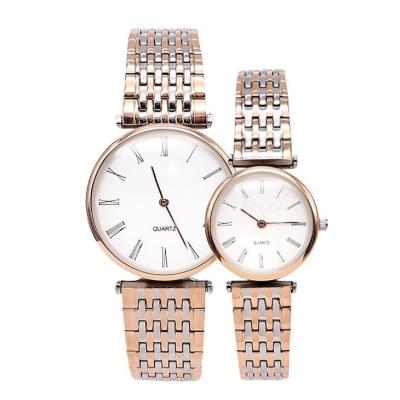 China Customised Couple Quartz Watch Chronograph 316l Stainless Steel Bracelet Watch for sale