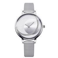 China 14mm Strap Quartz Battery Wristwatches Leather Diamond Encrusted Mesh Strap Watch for sale