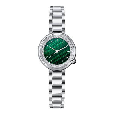 China SS316L Women Quartz Wrist Watch Mineral Glass Leather Strap for sale
