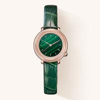 China SS316L Women Quartz Wrist Watch Mineral Glass Leather Strap for sale