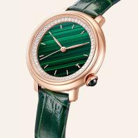 China SS316L Women Quartz Wrist Watch Mineral Glass Leather Strap for sale