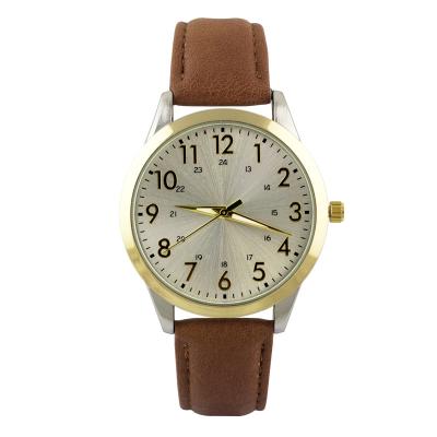 China Quartz Alloy Casual Leather Watch 17mm Strap Electroplating Case For Famale for sale