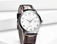 China Leather Straps Chronograph Wrist Watch 42mm Dial 220mm Belt for sale