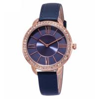 China 9.8mm Dial Diamond Quartz Watch 2035 Movement Leather Encrusted for sale