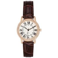 China PU Leather Diamond Quartz Watches 377 Battery Roman Scale Water Diamond for sale
