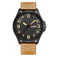 China Double Calendar Alloy Quartz Wrist Watch 45mm Dial PU Chronograph for sale