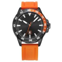 China 252mm Strap Silicone Sport Man Watch 3ATM Quartz Movement With Bezel for sale