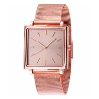 China Stainless Steel Square Dial Watch Stylish Simple Mesh Belt 32mm Case for sale