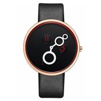 China 220mm Strap Women Quartz Watch PU Nubuck Leather Mineral Tempered Glass for sale