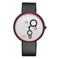 China 220mm Strap Women Quartz Watch PU Nubuck Leather Mineral Tempered Glass for sale