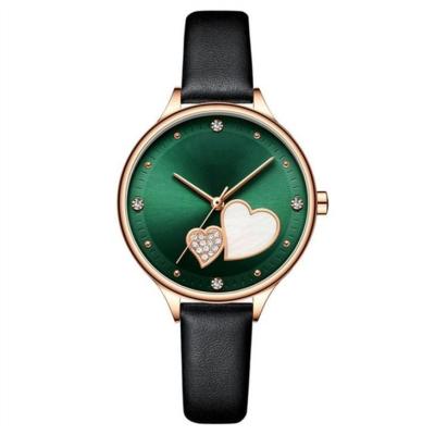 China Rhinestone Leather Diamond Quartz Watch Plexiglass Mirror 9mm Case for sale