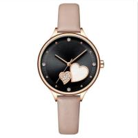 China Rhinestone Leather Diamond Quartz Watch Plexiglass Mirror 9mm Case for sale