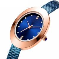 China Insurance Buckle Mesh Strap Quartz Watch 30m Waterproof 8mm Dial for sale