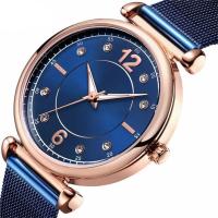 China Ladies Mesh Belt Diamond Luminous Watch Waterproof Metal  226mm Perimeter 3ATM for sale