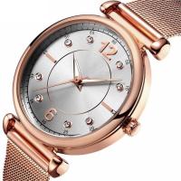 China Ladies Mesh Belt Diamond Luminous Watch Waterproof Metal  226mm Perimeter 3ATM for sale