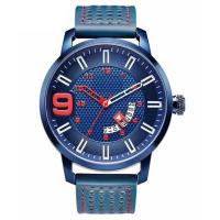 China 48mm Dial Male Quartz Watch Luminou Rotating Calendar Leather Business ROHS for sale
