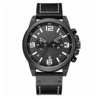 China Waterproof Calendar Leather Men Watches Six Pin Sport 4.8cm Dia for sale