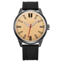 China Flawless Waterproof Silicone Male Watches Quartz Movement 41mm Dia for sale