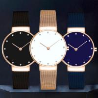 China Two Pin Waterproof Quartz Watch Dia 28mm 12mm Strap Zinc Alloy for sale