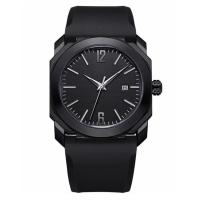 China 13mm Thickness Silicone Quartz Watch 2.5D Curved Square Calendar Tape for sale