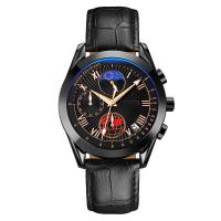 China Multifunctional Triple Date Moonphase Watch Waterproof For Men for sale
