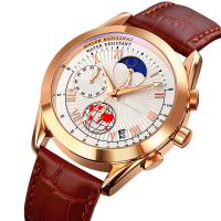 China Multifunctional Triple Date Moonphase Watch Waterproof For Men for sale