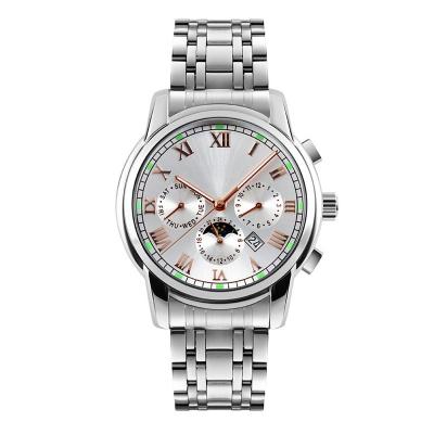 China Classic Business Steel Belt Roman Numerals Subdial Watch For Men for sale