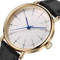 China Perimeter 245mm Minimalist Mens Leather Chronograph Watch 3ATM Waterproof for sale